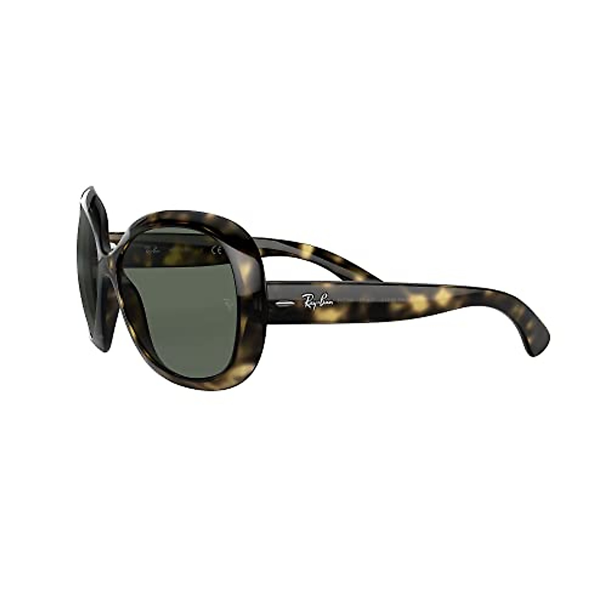Ray-Ban Women's RB4098 Jackie Ohh II Butterfly Sunglasses, Light Havana/Dark Green, 60 mm