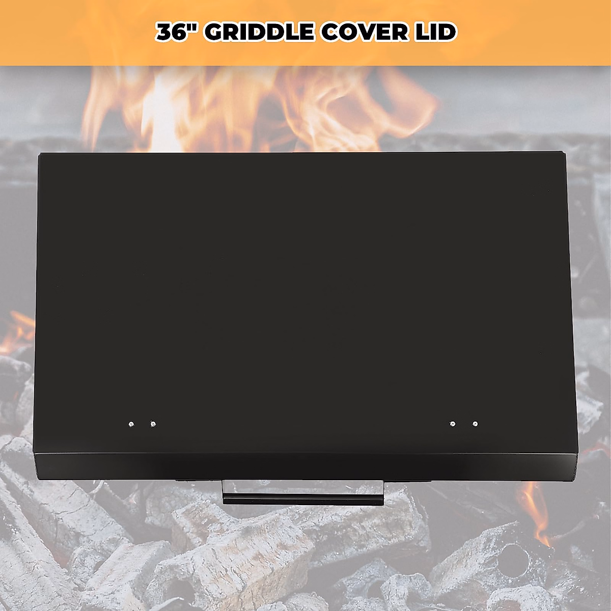 ECOTRIC 36" Griddle Cover Lid Powder Coated Black Aluminum Compatible with 36" Blackstone Griddle Black Stone