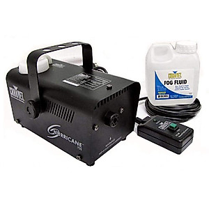 Chauvet DJ CHV-H700 Hurricane Pro Fog Smoke Machine with Remote and FJU 1 Gallon Bottle of Fog Smoke Juice Fluid