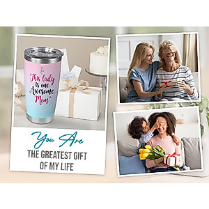OASSIE Mothers Day Gifts for Mom from Daughter Son Kids - 20 oz Stainless Steel Insulated Coffee Tumbler with Lid - Mother's Day Birthday Gifts for Mom Mama Stepmom Mother in Law, Presents for Women
