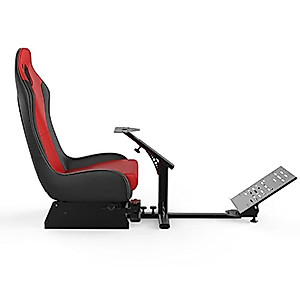 cirearoa Racing Wheel Stand with seat Gaming Chair Driving Cockpit for All Logitech G923 | G29 | G920 | Thrustmaster | Fanatec Wheels | Xbox One, PS4, PC Platforms (Black/Red)