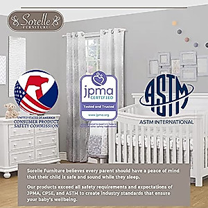 Sorelle Furniture Princeton Elite Crib and Changer Classic -in- Convertible Diaper Changing Table Made of Pine Wood Non-Toxic Wooden Baby Bed Toddler Childs Daybed Full-Size Nursery - Weathered Grey