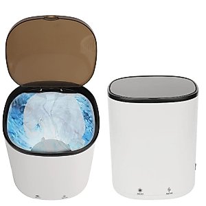 Septpent 4.5L Portable Mini Washer, Compact 24W 12V Home Blue Light Washer, Centrifugal Water Flow Dewatering,Auto Stop Single Tub Washer, for Apartment/Camping/RV/Underwear/Socks Baby Clothing