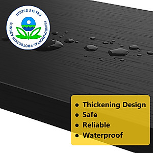 Step Stools for Adults Kids, Sturdy Wooden Stepping Stools with 450LB Capacity, Anti-Slip Bed Steps Stool for High Beds, Foot Stool One Step Stool for Kitchen Bathroom Bedroom, Black