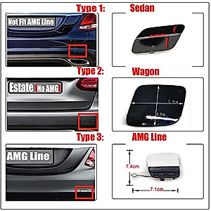 Trimla Rear Tow Cover Fit for Mercedes-Benz C-Class W205 C180 C200 C220 C250 C260 C280 C300 C320 C350 2014 2015 2016 2017 2018 2019 2020 Bumper Hook Eye Cap 2058850224 (Black)