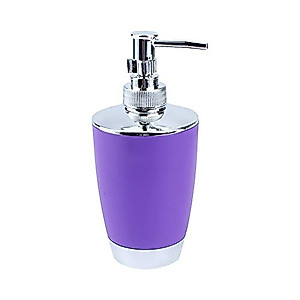 GOTOTOP Bathroom Sets Accessories 6PCS Includes Toothbrush Holder,Waste Bin,Soap Dish,Toilet Brush,Rinse Cup Sprayer Bottle,Purple