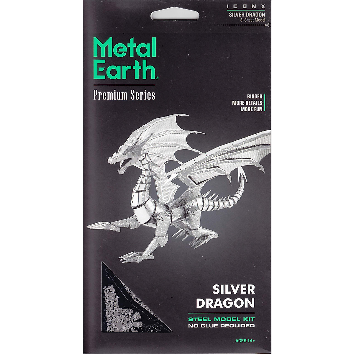 Fascinations Metal Earth Premium Series Silver Dragon 3D Metal Model Kit