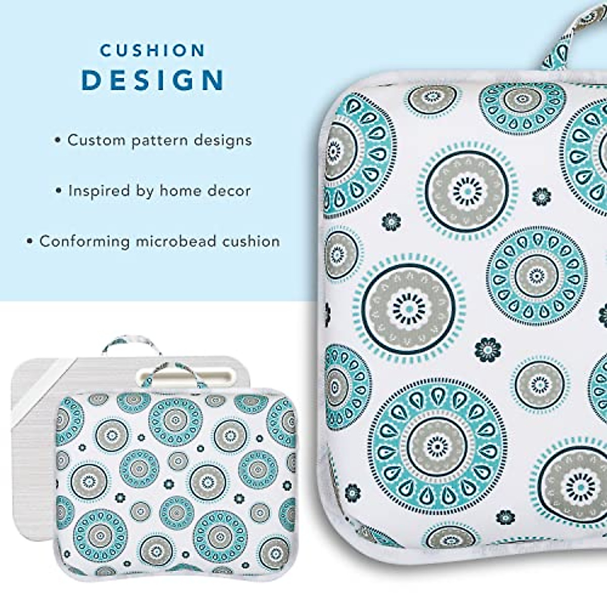 LAPGEAR Designer Lap Desk with Phone Holder and Device Ledge - Medallion - Fits up to 15.6 Inch Laptops - Style No. 45425