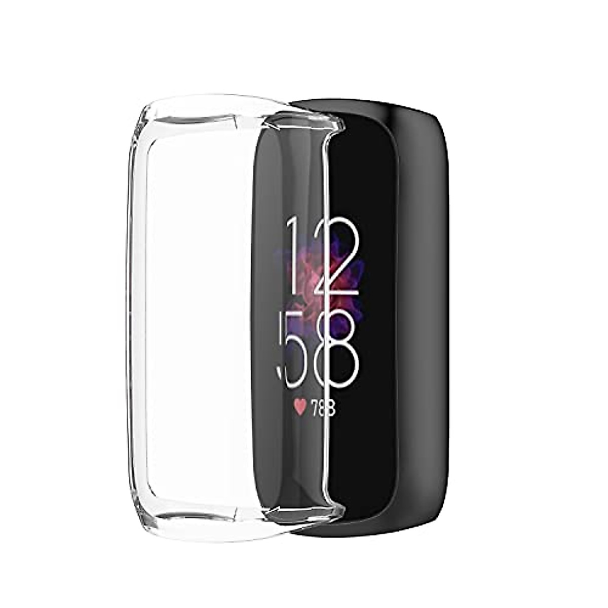 Screen Protector Case Compatible with Fitbit Luxe Smartwatch Accessories TenCloud Covers Scratched Resistant Full Protective Cover for Luxe (5Colors)