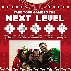 Murder at The Office Ugly Sweater Party | Holiday Murder Mystery Game | Office Party Game | Flexible 4-20+ Players | New Print-Friendly Downloadable Files