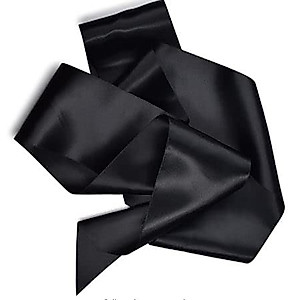 Genérico CoolerthingsDG, 4 Pieces Black Satin Sashes Plain Sashes Party Accessory for Graduation Wedding Party Satin Sashes Pageant(Black) Make Your Own Sash