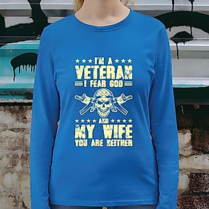 Gift for Fear God and Wife Lovers Perfect for Non Veterans Black and Muticolor Unisex Long Sleeve T Shirt