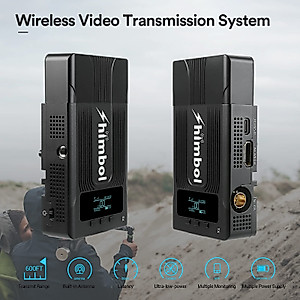 Shimbol ZOlink 600S Wireless SDI/HDMI Video Transmitter and Receiver for DSLR Cameras, Built-in Antenna Fanless, 600ft Long Range 0.08s Low Latency 1080P HD 5G WiFi Video&Audio Transmission System