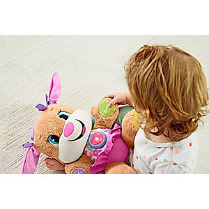 Fisher-Price Laugh & Learn Baby & Toddler Toy Smart Stages Sis Interactive Plush Dog With Music Lights & Learning Content For Ages 6+ Months