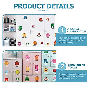 Gadpiparty Kids Wardrobe Clothing Label Kit Girl Dresser Decals Home Organization Labels Clothes Label Stickers for Nursery Closet Wardrobe