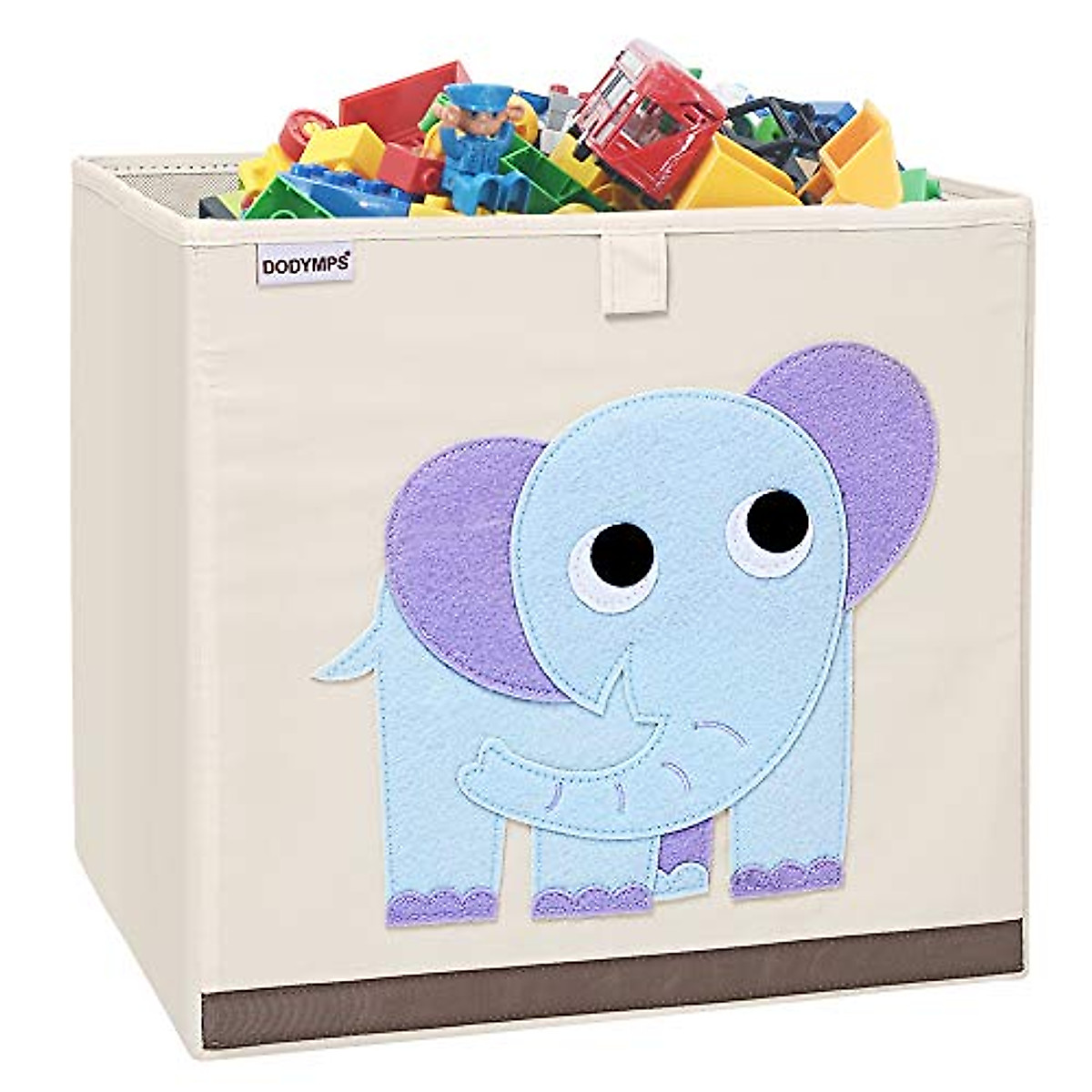 DODYMPS Foldable Animal Toy Storage Bins/Cube/Box/Chest/Organizer for Kids & Nursery, 13 inch (Elephant)