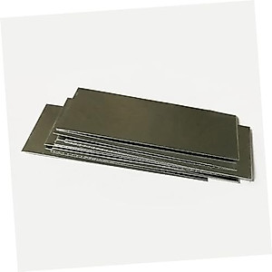 KOMBIUDA 2 Pcs Electrode Strip Experimental Device Plate Material Zinc Strips Fruit Electrode Fruit Material Zinc Plate Battery Tester Zinc Electrodes Fruit Battery Electrode Plate Silver