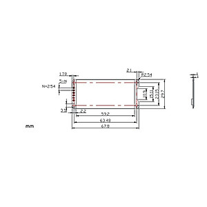 Taidacent 2.13 Inch Electronic e Ink Display Monitor Module IL0373F Red Black and White SPI Interface E-Paper Electronic Paper e Ink