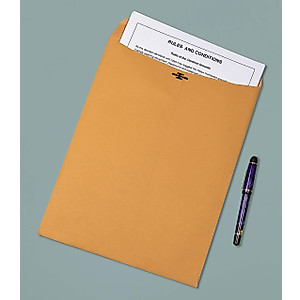 Clasp Envelopes - 9x12 – Brown Kraft Catalog Envelopes with Clasp Closure & Gummed Seal – 28lb Heavyweight Paper Envelopes for Home, Office, Business, Legal or School Pack- 9 x 12 Inch 15 Pack
