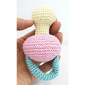 DOGO 100 Dog Teeth Cleaning Cotton Crochet Squeaky Dog Toy for Small Dogs - Pacifier