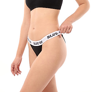 Blue 55 Women's Boyshort & Bikini Tanga underwear breathable cotton panties, tag free Brief(Medium, 3PK:1Black 1White 1H.Grey-Bikini/Tanga)