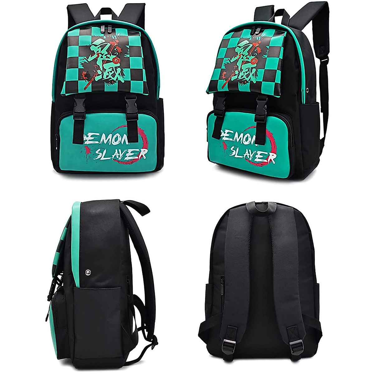 Backpack Laptop Bag Casual Daypack Bookbag with Water Bottle Holders for Work Travel College One Size