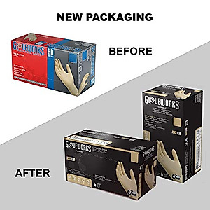 GLOVEWORKS unisex adult 100 Gloves, Beige, Small Pack of US