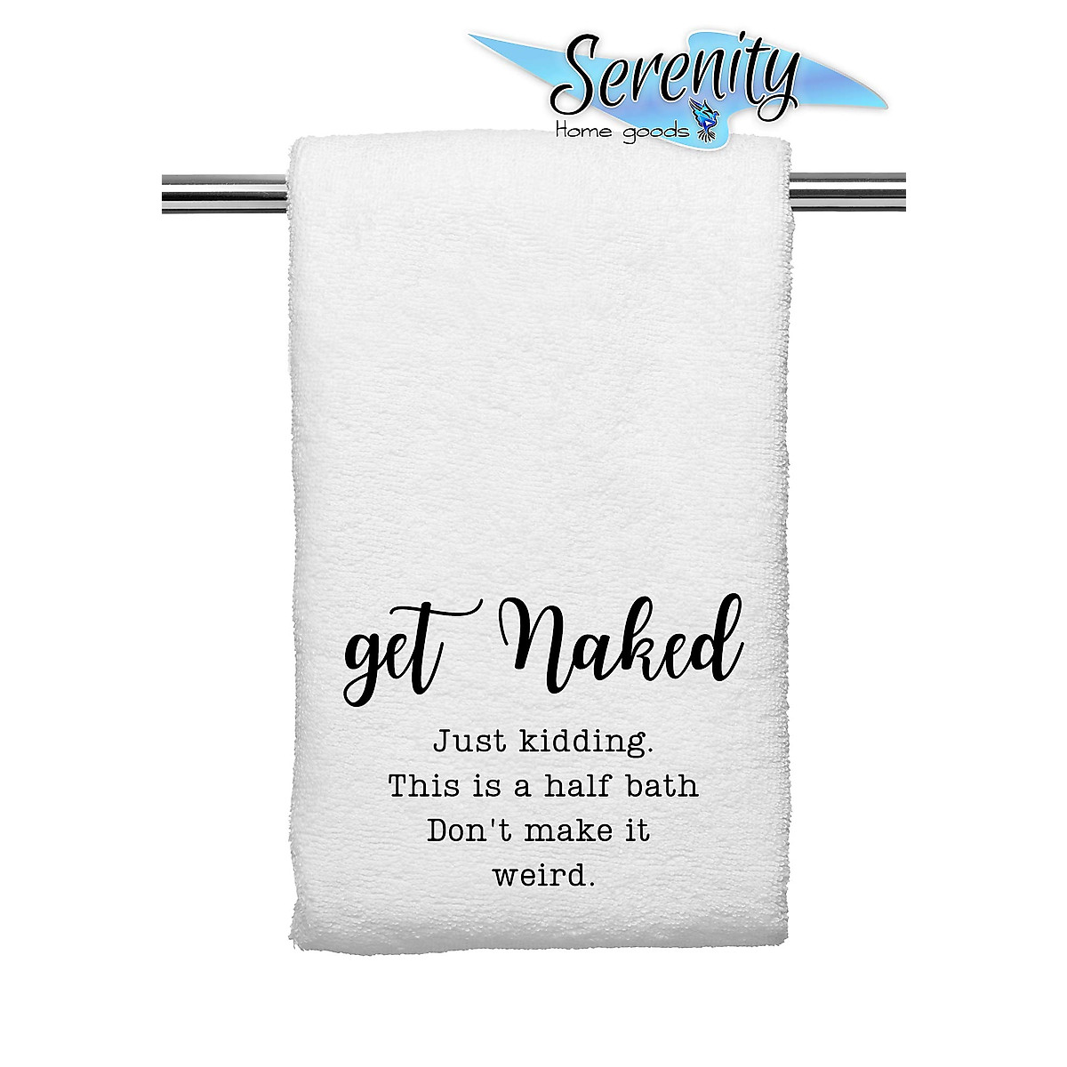 Funny Novelty Bath Hand Towels | Restroom Male Female Symbols Bathroom Country Rustic Farmhouse Modern Decor | Hilarious Adult Crude Humor Home House Warming Wedding Gift Presentà