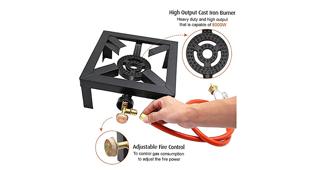 Taruor 8KW Heavy Duty Single Burner Stove for Outdoor Cooking