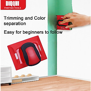 DIQQHI Paint Edger Trimmer with 2 Replacement Pads | Paint & Trim Tool for Walls, Ceilings, Corners, and Edges