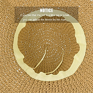 Sydbecs Women's Sun Hats Wide Brim Summer Beach Hat for Women Foldable Travel Straw Hat UPF50+ (Khaki)