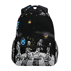 Space Astronaut Backpacks Travel Laptop Daypack School Bags for Teens Men Women