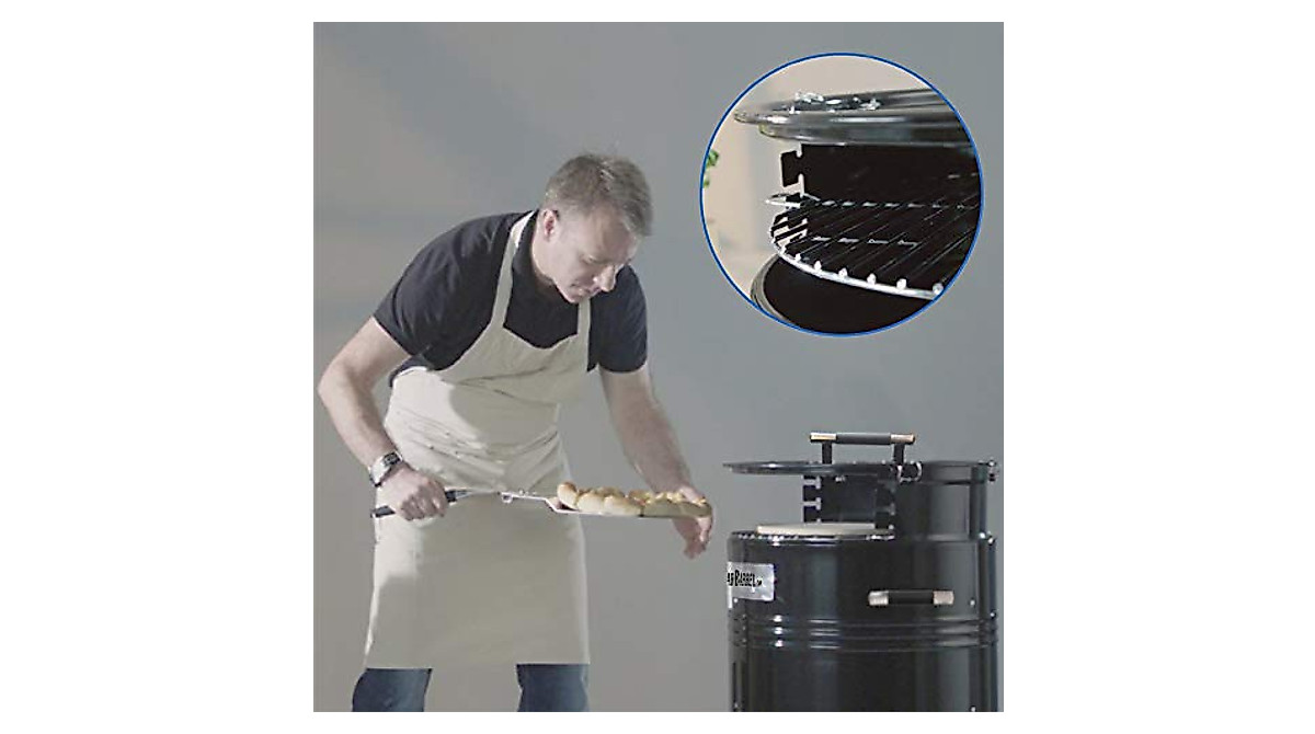 Big Bad Barrel Pit Smoker 5-in-1 Charcoal Grill for Outdoor Cooking