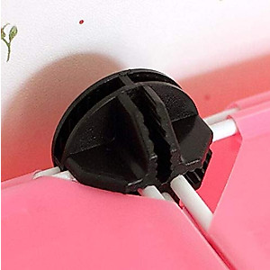 QUUPY 12Pcs Black Plastic Wire Cube Connectors Wire Grid Cube Organizer Connector for Modular Closet Storage Organizer Wire Shelving