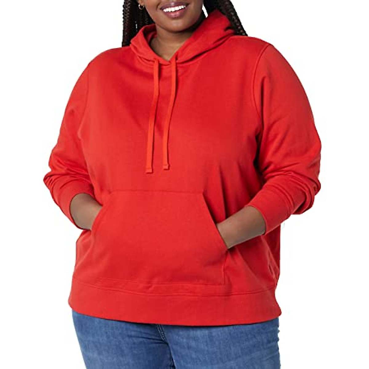 Amazon Essentials Women's Fleece Pullover Hoodie (Available in Plus Size), Red, X-Large