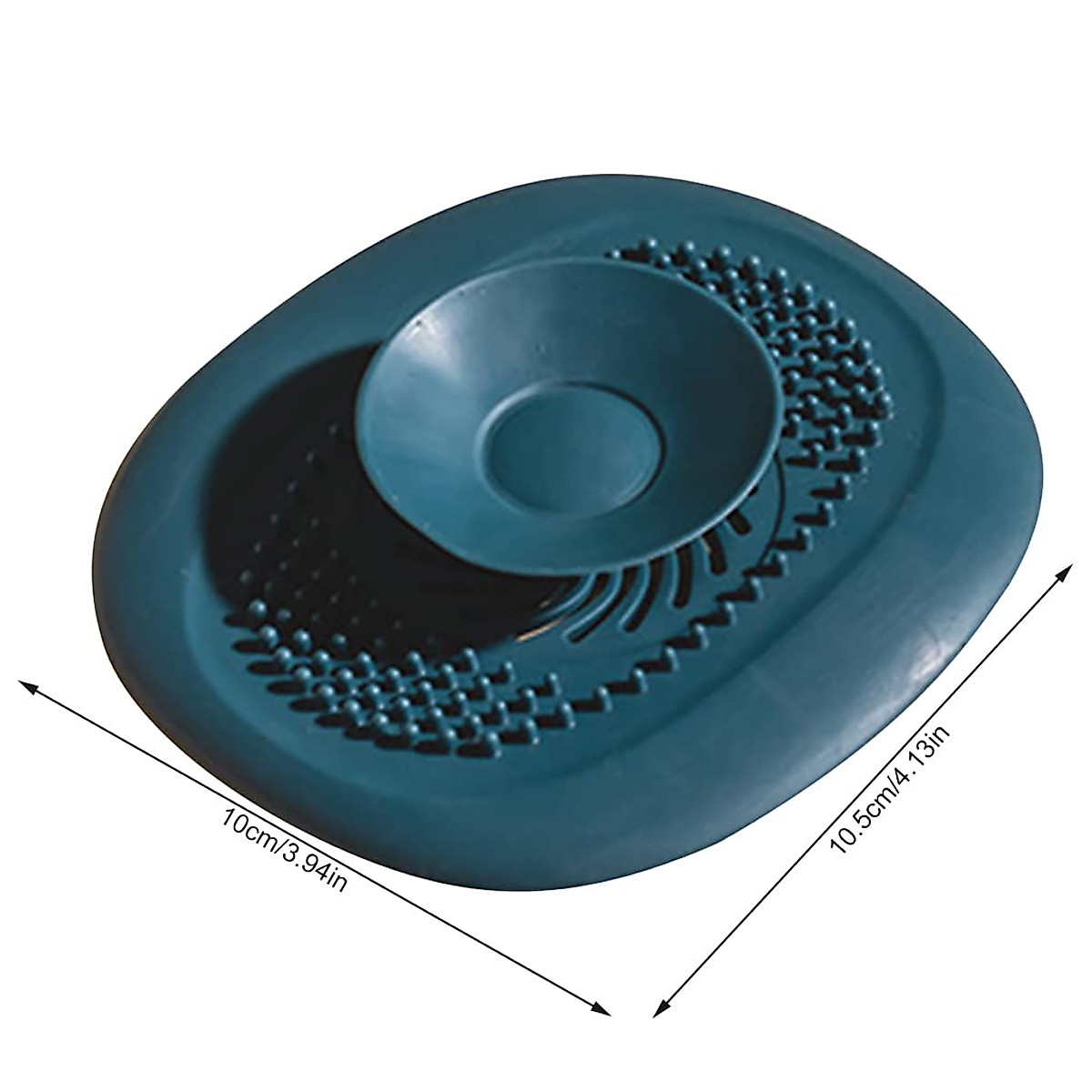 Hair Catcher Durable Silicone Hair Stopper Shower Drain Covers Easy to Install and Clean Suit for Bathroom Bathtub and Kitchen 1 Pack, Blue