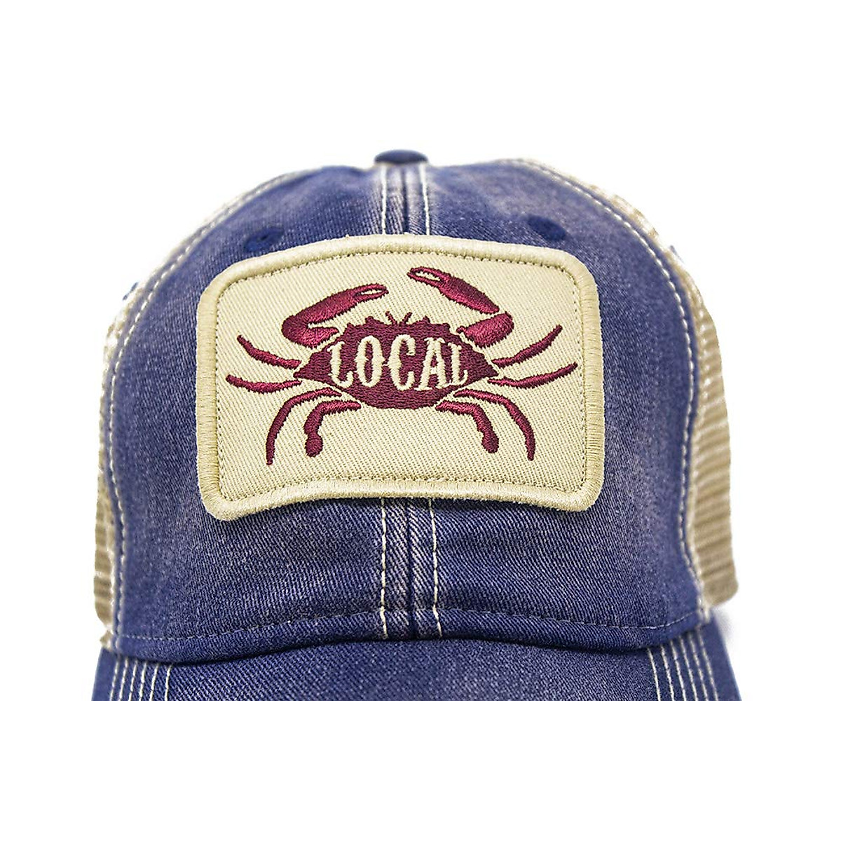 Everyday Trucker Hat Local Seafood Crab, Deep Ocean Blue