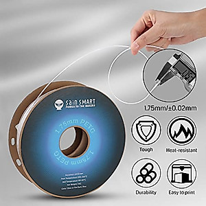 SainSmart Grow in The Dark Blue PETG Filament, 1.75mm PRO-3 PETG 3D Printer Filament, Glow Blue, 2.2 LBS (1KG) Spool, Dimensional Accuracy +/- 0.02mm