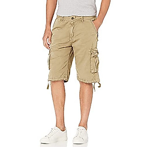 OCHENTA Men's Cargo Shorts with Multi Pockets Casual Work Relaxed Fit #3229 Khaki 36…