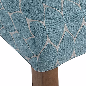 HomePop Parsons Classic Upholstered Accent Dining Chair, Teal (Set of 2)