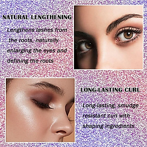 4D Silk Fiber Lash Mascara,Black Mascara Waterproof Voluminous Natural Lengthening,Long-Lasting& Smudge-Proof No Flaking No Clumping Eyelashes All Day Exquisitely Full(Black)