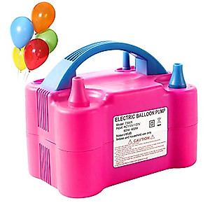 Gresus Electric Balloon Pump,110V 600W Portable Dual Nozzle Quick-Fill Balloon Inflator/Blower for Party Decoration