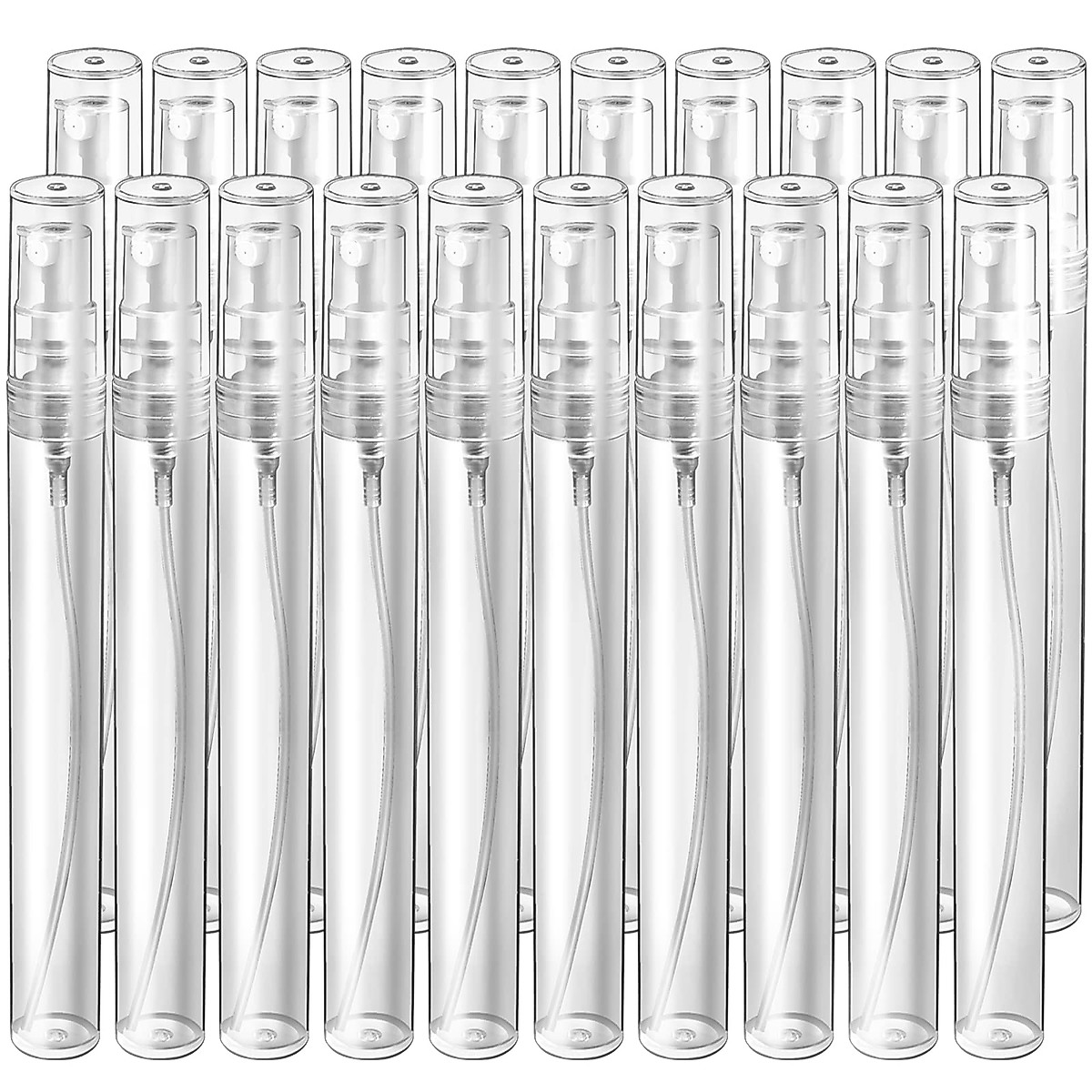 Teenitor Mini Spray Bottle, 20 Pack 10ml Perfume Bottle Empty, Plastic Refillable Perfume Bottles Atomizer, Sample Bottle Fine Mist Spray Bottles for Perfume, Essential Oil Portable Bottle for Travel