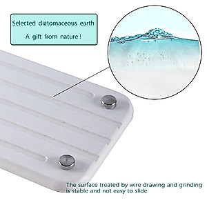 NiuYichee 2 PCS Kitchen Sink Caddy, Under Sink Organizers and Storage, Water Absorbent Diatomite Coasters For Hand Soaps & Brushes & Toiletries In the Modern Home