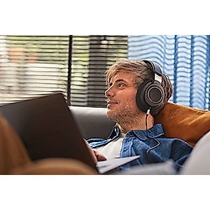 PHILIPS Over Ear Open Back Stereo Headphones Wired with Detachable Audio Jack, Studio Monitor Headphones for Recording Podcast DJ Music Piano Guitar (SHP9600)