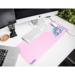 Official Pusheen Mouse Pad XXL - Desk Pad - 31.5" x 13.78" Non-Slip Rubber Base Mouse Mat, Gaming Mouse Pad, Keyboard Mouse Mat, Kawaii Mouse Pad