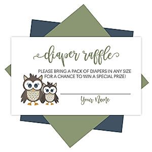 25 Baby Shower Diaper Raffle Tickets For Baby Shower Games To Play - Owl Baby Shower Games Gender Neutral, Diaper Raffle Cards, Baby Raffle Tickets, Baby Shower Invitation Inserts, Baby Shower Ideas