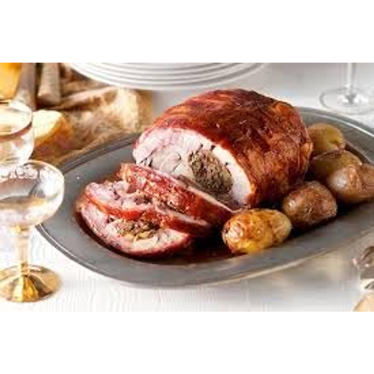 Creole Food Turducken (Boudin, 5lb) - Gourmet Stuffed Poultry Delight - Pre-Seasoned and Ready for Cooking to Simplify Your Holiday Cooking - A Suculent Trio of Turckey, Duck, and Chicken - Elevate your Holiday Dining Experience and Savor the Incredible F
