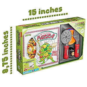 Kids Pizza Toy Set, Pretend Kitchen Play Food, Slice & Serve Toy Pizza with Box, Pie Cutter & Fake Condiments