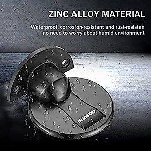 Floor Mount Magnet Door Stopper - Invisible Magnetic Door Stop, Magnets Door Stops Wall Prop Hold Open Doorstop, with 3M Adhesive No Drilling, for Home Office Bedroom Door Stop